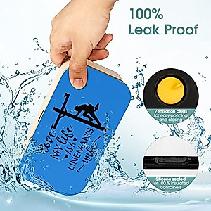 Lineman Wife Bento Lunch Box Leak-Proof Bento Box Food Containers with 2 Compartments for Offce Work Picnic Green-Style