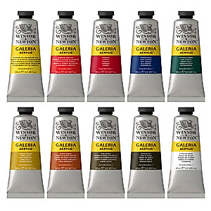 Winsor & Newton Galeria Acrylic Paint, 10 x 60ml (2-oz) Tube Paint Set