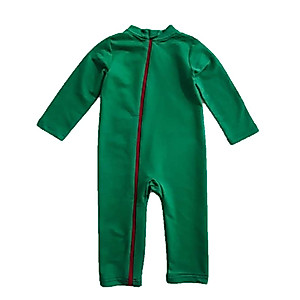 Terrible 2's Strip-Proof Toddler Romper with a Back Zipper in Green/Red (5T)