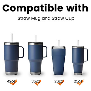 MIMORE Spill Stopper - 6 Pcs Leak Stopper for YETI Straw Cup 25oz, 26oz, 35oz, 42oz - Compatible with Rambler Straw Mug YETI Straw Cover