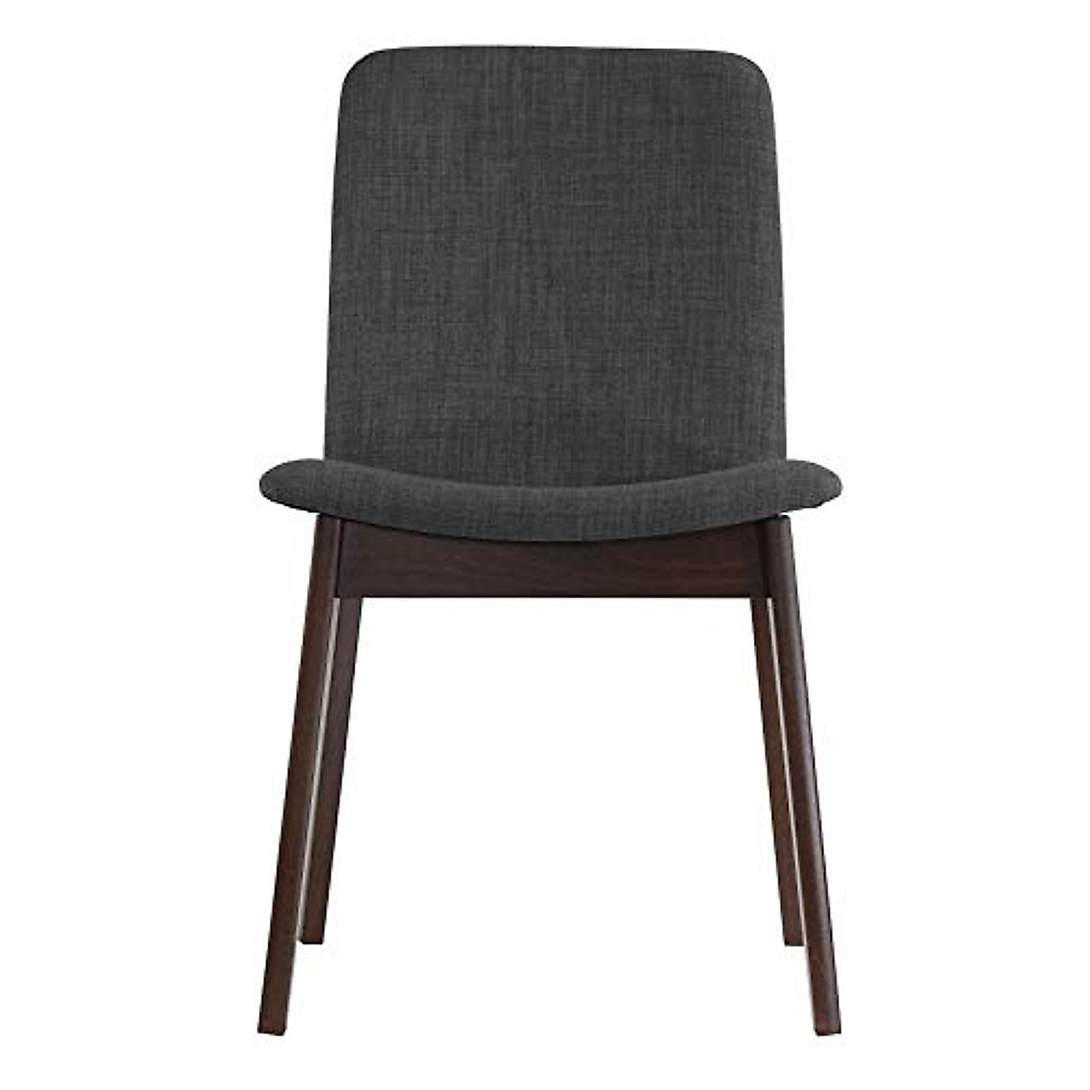Cortesi Home Bjorn Dining Chair in Charcoal Fabric, (Set of 2), Grey