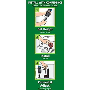 Fluidmaster 400ARHRKP10 PerforMAX Universal High Performance All in One Repair Kit for 2-Inch Flush Valve Toilets, Easy Install