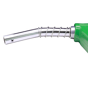 PANCYCW Green 3/4" NPT Automatic Fuel Nozzle Auto Shut Off Nozzle Gas Pump Nozzle Max Flow Rate 16 GPM With 3-Notch Hold Open Clip13/16"Spout Used for Gasoline Oil, Kerosene Biodiesel