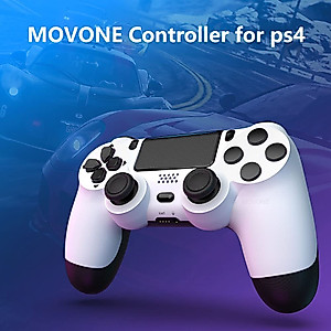 MOVONE Wireless Controller Dual Vibration Game Joystick Controller for Ps4 Controller/Slim/Pro,Compatible with PS4 Console