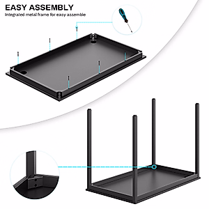 EE EUREKA ERGONOMIC 39 Inch Small Black Gaming Computer Desk, Home Office Corner PC Laptop Table Modern Mini Cute for Small Spaces Kids Boys Girls Teens Gifts Bedroom Work Study Writing, EPA Certified