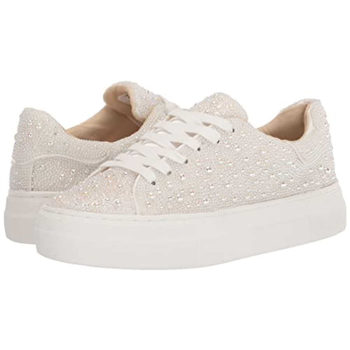 Betsey Johnson Women's Sidny Sneaker, Pearl, 7.5