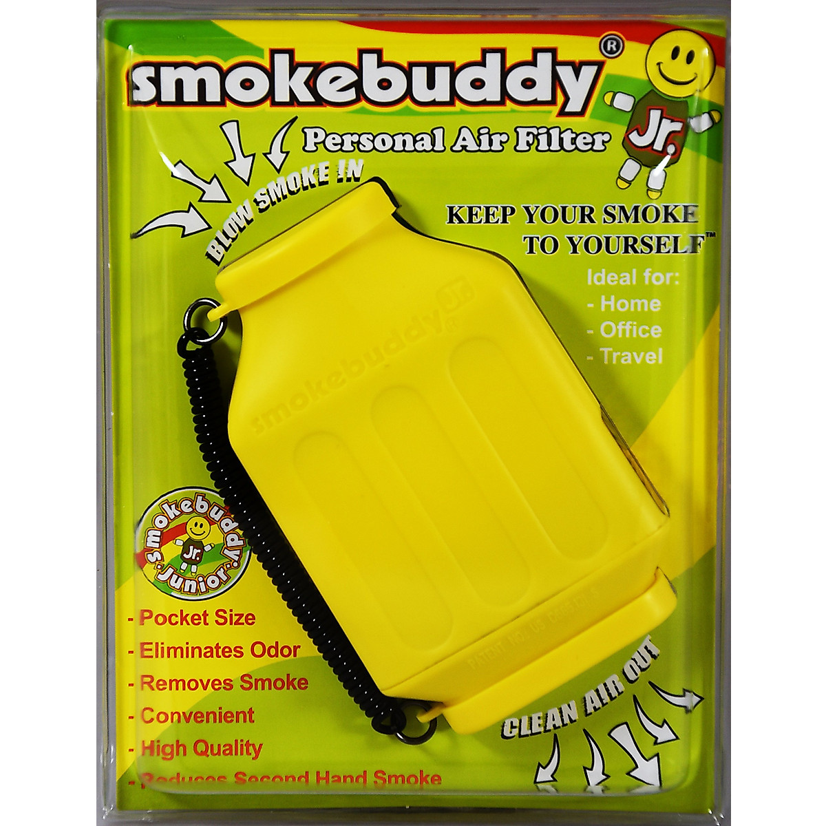 Yellow smokebuddy Jr Personal Air Filter by Smoke Buddy