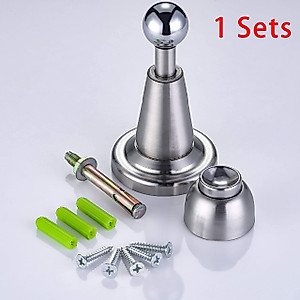 Soft-Catch Magnetic Door Holder Magnetic Doorstops Stainless Steel Wall Mount Door Stop (1)