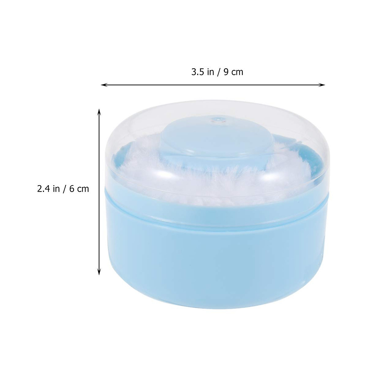 Body Puff Body Puff 2pcs Large Body Puff Blue Puff Box Talcum Puff Case for Women Girls Body Body Container