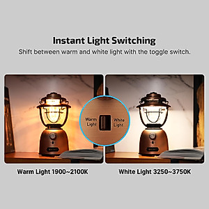 OLIGHT Olantern Stretch Camping Lanterns, 500 Lumens Stretchable LED Flashlights with Dual Light Source Bundle with Obulb 55 Lumens 4-Mode Orb Light Night Lights MCC Rechargeable Bedside Lamp