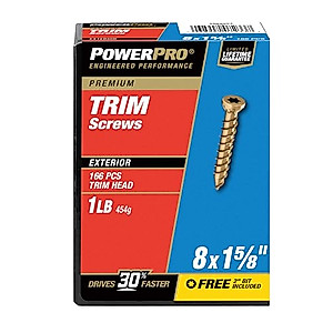 Power Pro Premium Exterior Trim Screws (#8 x 1-5/8") - 1lb Box