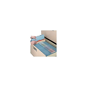 Smead Pressboard Classification File Folder with SafeSHIELD Fasteners, 1 Divider, 2" Expansion, Legal Size, Blue, 10 per Box (18730)