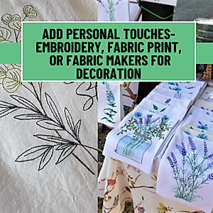 WHITESTEM Flour Sack Dish Towels | 13”X13” | 25-Pack | White | 130 Thread Count Ring Spun Cotton, Blank Towels for Easter, Kitchen Dish Towels, Kitchen Towels, Hand Towels, Tea Towels and Dish Cloths