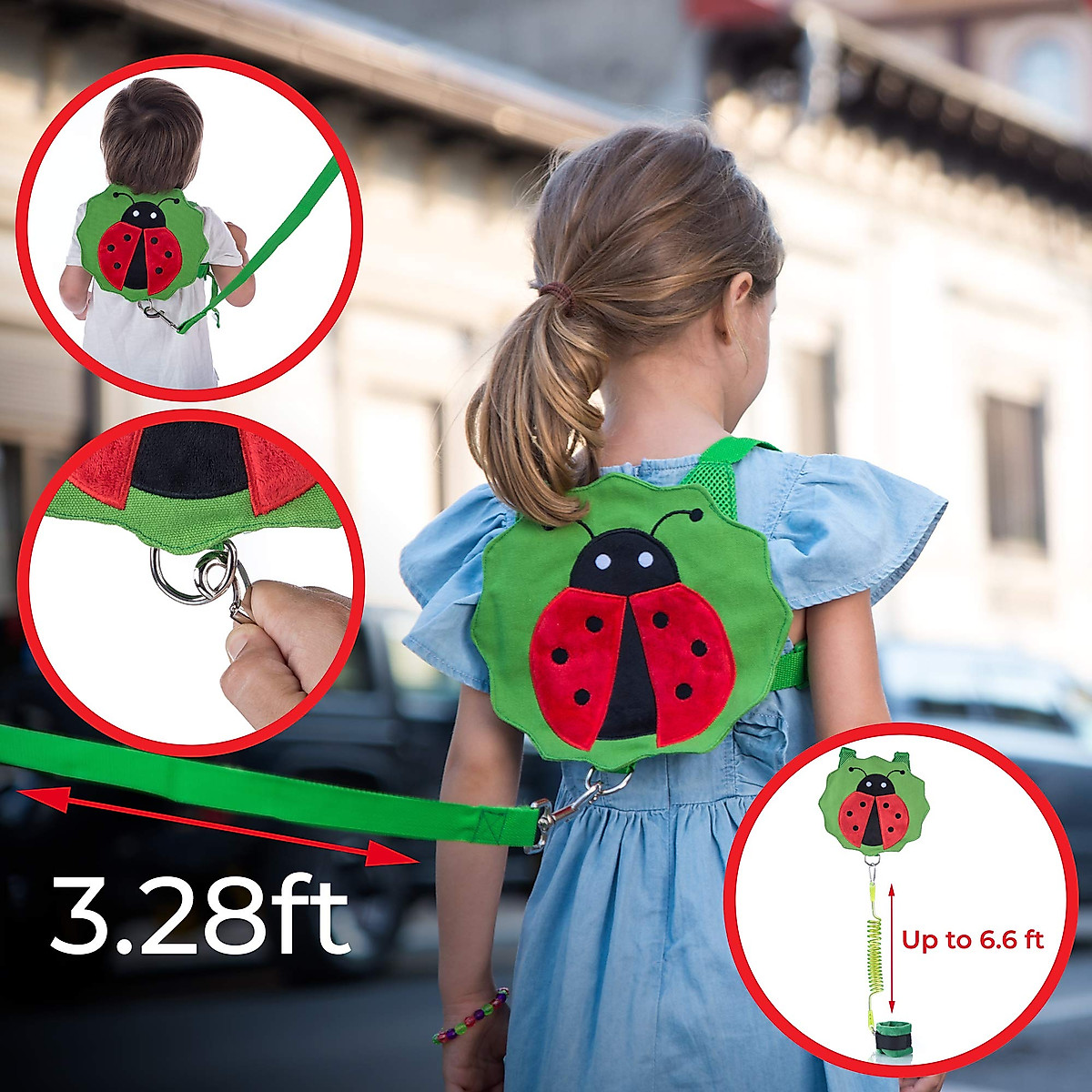 Child Leashes for Toddlers with Wrist Link - Cute Children Safety Harness Leash Kid Wristband Assistant Strap Belt with Anti Loss Wrist Link Safety Wrist Link for Toddlers 1-3 Years Old Boys and Girls