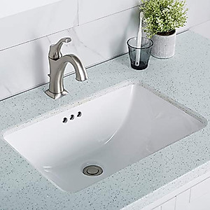 Kraus KCU-241 Elavo Bathroom Undermount Sink, 21 Inch, 24 Inch , White
