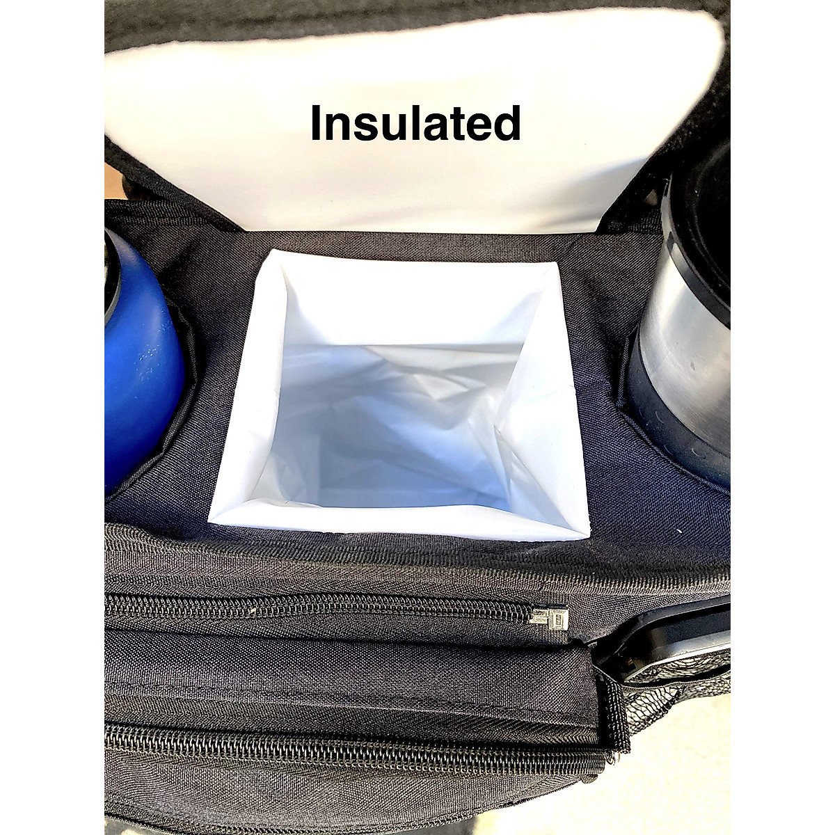 Booyah Stroller Detachable, Non Slip, Insulated Organizer Cup Holder fits hydroflask.