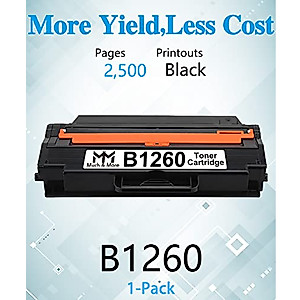 MM MUCH & MORE Compatible Toner Cartridge Replacement for Dell 1260 RWXNT 331-7328 Used for B1260dn B1260 B1265dn B1265dnf B1265dfw Series Printers (1-Pack, Black)
