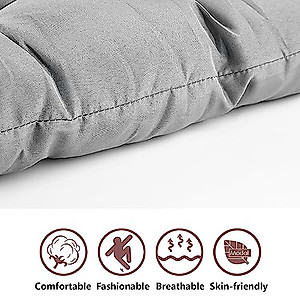 FYBOOR Adirondack Chair Cushion, Rocking Chair Cushion with Ties, Tufted High Back Patio Chair Pad Indoor Outdoor, Anti-Slip Thickened Sunscreen Fade-Resistant, 43X19x4 Inch 1 Pack,Lake Blue