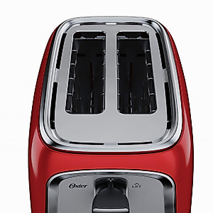 Oster 2-Slice Toaster with Advanced Toast Technology, Candy Apple Red