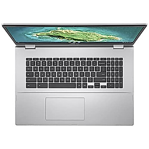 ASUS Chromebook 17.3" FHD Laptop Computer, Intel Celeron N4500 Processor up to 2.8GHz, 4GB LPDDR4 RAM, 32GB eMMC, WiFi 6, Bluetooth 5.2, Webcam, Transparent Silver, Chrome OS, ipuzzle Type-C HUB