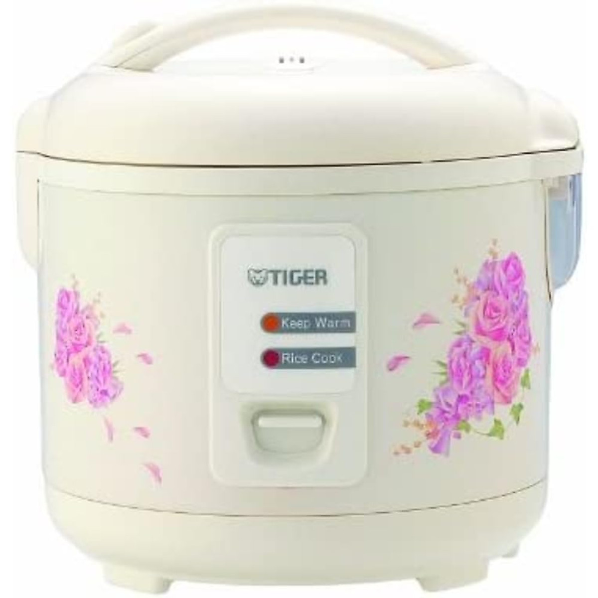 Tiger JAZ-A10U-FH 5.5-Cup (Uncooked) Rice Cooker and Warmer with Steam Basket, Floral White