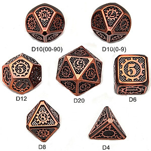 Dungeons and Dragons Dice Set, Metal Polyhedral DND Large Dice Bag Bulk Tower Role Playing Dice