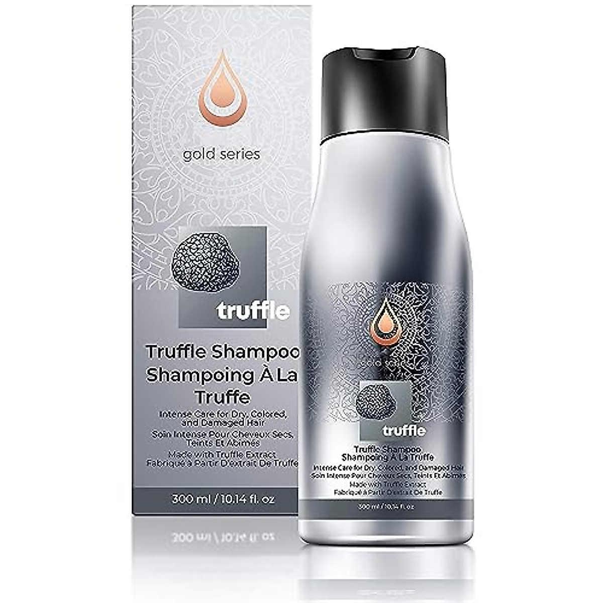 Gold Series Black Truffle Shampoo – Gentle Deep Cleansing Shampoo – Intense Nourishing & Moisturizing Shampoo for Dry, Damaged or Color Treated Hair – Promotes Scalp and Hair Health, 10.14oz