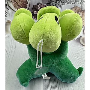 JHESAO 7" Pea Plants and Peashooter Plush Toys Threepeater PVZ Plush 1 2 Stuffed Soft Doll Three-Heads Pea Toy New