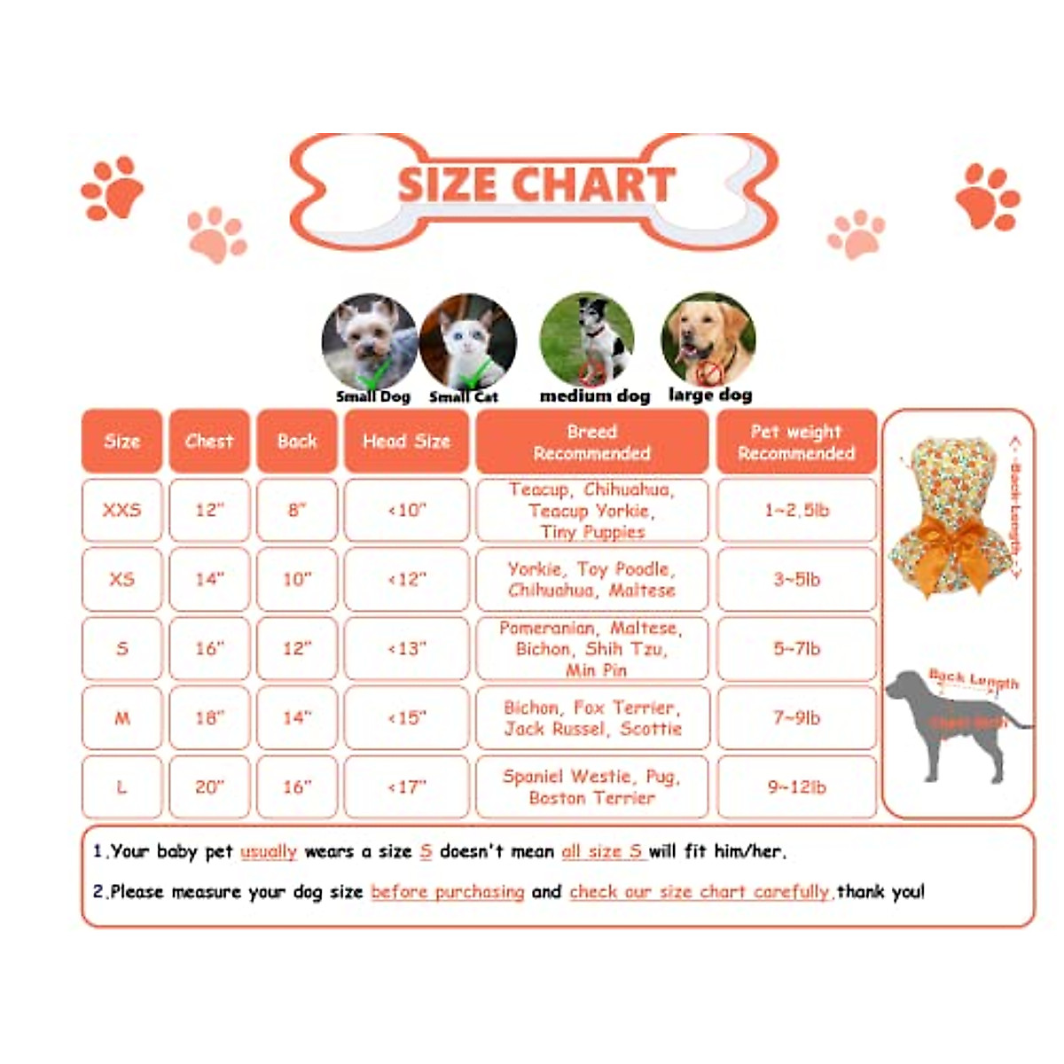 MSNFOASM 3-Pack Cherry Lemon Pineapple Print Dog Dress,Doggie Tank Top Vest Dresses,Holiday Cat Outfits,Soft Clothes for Small Dogs Girl(Small)