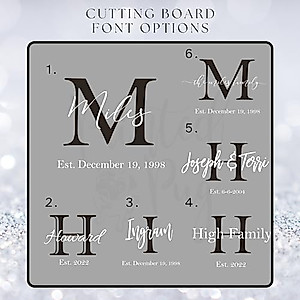 Personalized Tempered Glass Cutting Board Wedding Gift from The Painted Pug | Custom Anniversary Gift for Couples | Customized Housewarming Real Estate Gift Idea