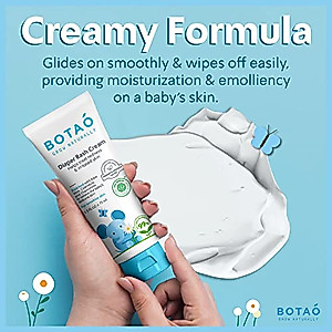BOTAO Baby's Natural Diaper Cream | Organic Diaper Cream EWG Verified | Naturally Soothes Baby Rashes | Baby zinc Ointment Natural | For Sensitive Skin with Aloe Vera & Calendula, 2.5Oz