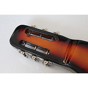 Musoo 6 String Slotted Head Stock Electric Lap Steel Slide Guitar Sunburst Color