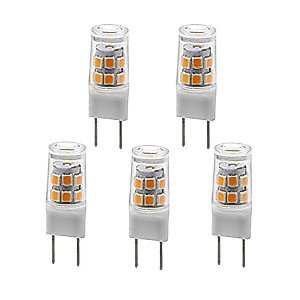 G8/GY8.6 LED Light Bulb 3 Watts Warm White - G8 Base Bi-pin Xenon JCD Type LED 120V 20W Halogen Replacement Bulb,Under-Cabinet Light.Pack of 5 (Warm White)… ………