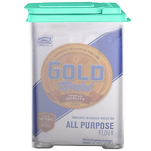 Buddeez All Purpose Food Storage Scoop Flour Container, Large, Aqua