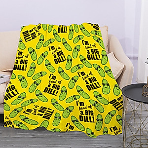 Buyyet Funny Pickles Fleece Flannel Gifts Blanket Pickle Gift for Women Men Lightweight Soft Throw Pickles Lovers Blanket Cute Cozy Pickles Decor for Bed Couch Travel Outdoor 40''x 50'' for Kids/Child