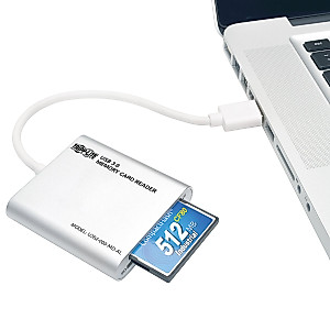 Tripp Lite USB 3.0 SuperSpeed Multi-Drive Memory Card Reader/Writer 5Gbps Aluminum Case (U352-000-MD-AL), Multi Color