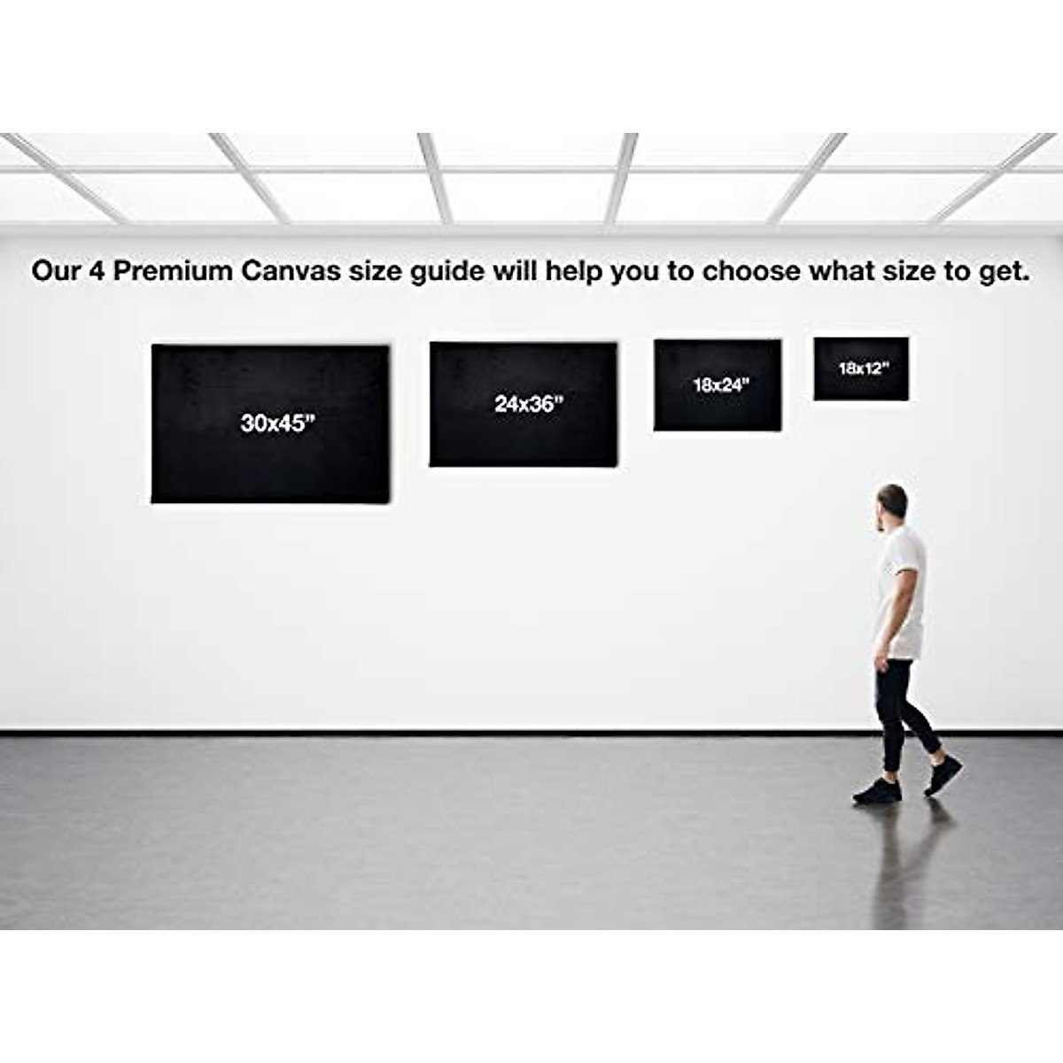 Sonny Liston vs Muhammad Ali Canvas Wall Art Print Knockout Black and White and Red Wall Art Home Decor (24in x 36in Gallery Wrapped)