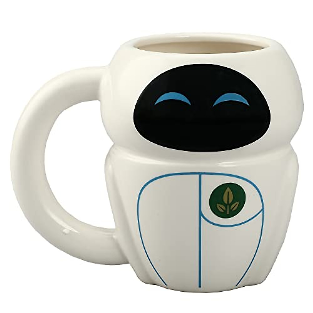 Bioworld Wall-E robot and Eve 2 PC 20 OZ. Sculpted Ceramic Mug Set