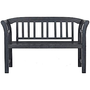 Safavieh PAT6742B Outdoor Collection Porterville Ash Grey 2 Seat Bench