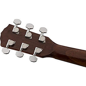 Fender CD-60S Solid Top Dreadnought Acoustic Guitar, Left Handed - Natural Bundle with Gig Bag, Tuner, Strap, Strings, Picks, and Austin Bazaar Instructional DVD