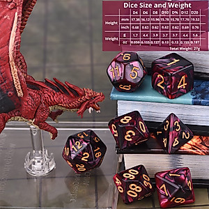 Amiven DND Dice Sets 30 x 7 (210pcs) Polyhedral RPG Dice for Dungeons and Dragons Tabletop Role Playing Adventure Games, with a Large Drawstring Bag