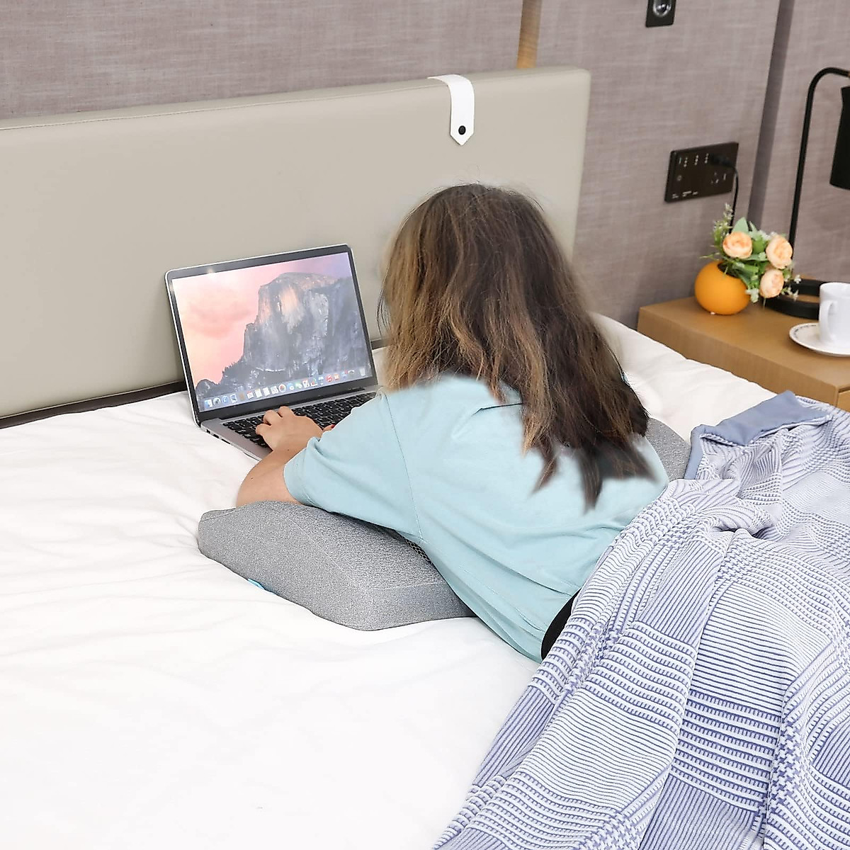 BedsPick Extra Firm Pillows, Cervical Neck Pillow for Pain Relief, Memory Foam Pillow with Armrest Design for Side Back Stomach Sleeper, OEKTEX-100 Certified Washable