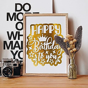 Gatichetta Foil Self Adhesive Vinyl 12" x 6FT Textured Metallic Craft Permanent Vinyl Roll for Cutting Machine, Mugs, Decals, Stickers, Foil Gold