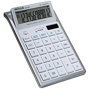 Victor 12-Digit Check and Correct Desk Calculator, White