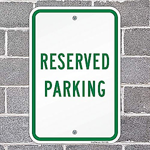 "Reserved Parking" Sign By SmartSign | 12" x 18" Aluminum
