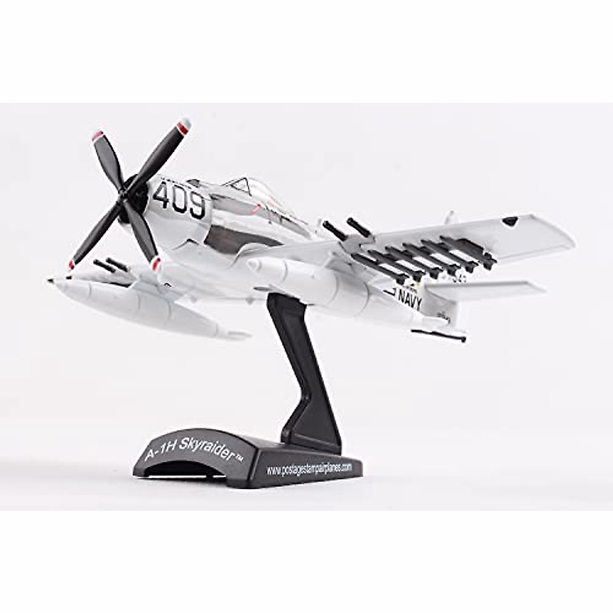 Daron Postage Stamp A1H SkyRaider 1/110 Papoose Flight PS5364-3, White