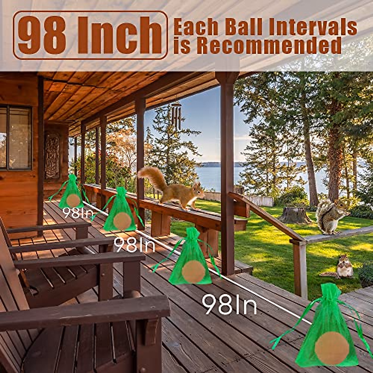 SEEKBIT 10 Pack Squirrel Repellent | Repels Chipmunk Rodent Mice | Peppermint Oil Attic, Garden Squirrels Deterrent | Car Engines Under Hood Pest Repeller | Waterproof Long Lasting, Bags