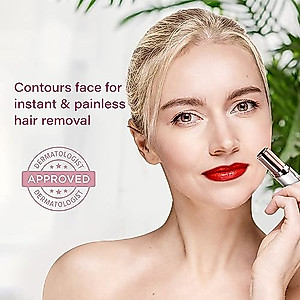 Facial Hair Removal for Women | Electric Razor Device Small Mustache Dermaplaning Remover Tools Tweezers Epilator Trimmer Face Dermaplane Shavers Beauty Gadgets Accessories by VISOFO (Coral)