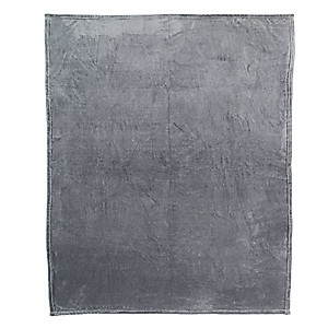 The Lakeside Collection Comfy Blanket Set - Plush Throw & Sock Set for Soft Cozy Relaxation - Stone Gray