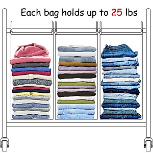 STORAGEIDEAS Laundry Sorter 4 Section, 4-Bag Heavy Duty Rolling Laundry Hamper Cart, Laundry Basket Organizer With Wheels and Removable Bags, Laundry Room Organization For Dirty Clothes Storage, BWN